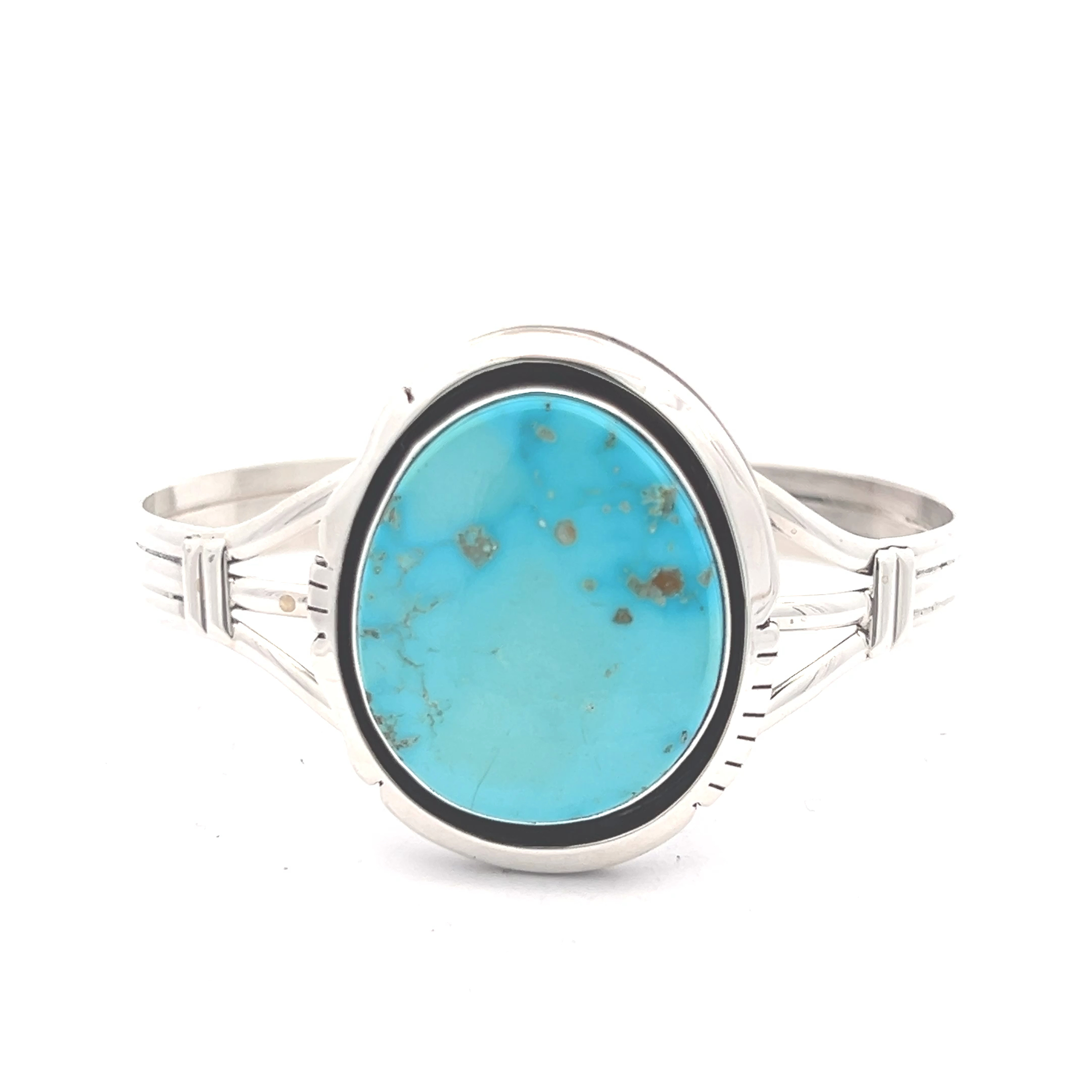 Treasures of the Southwest: Navajo Jewelry Genuine Kingman Turquoise Sterling Silver Bracelet