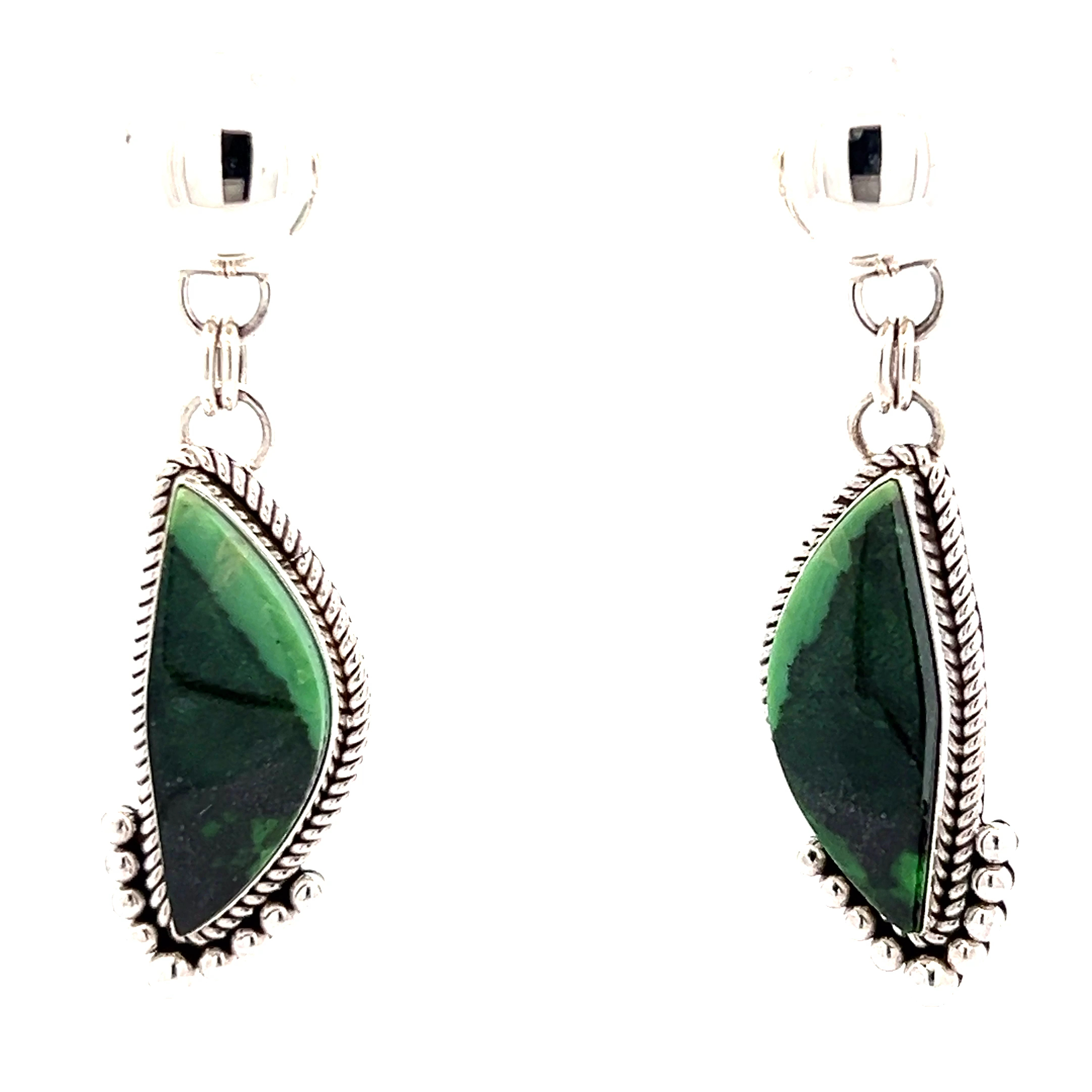 Beautiful green earrings store