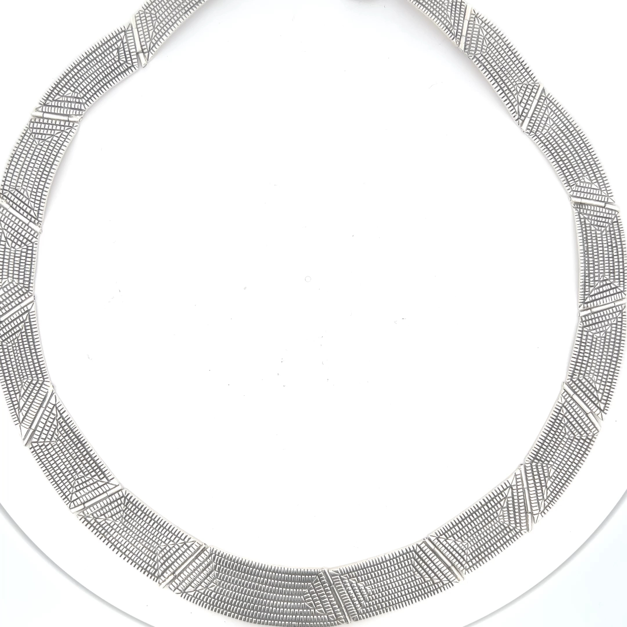 Treasures of the Southwest: Man in the Maze Sterling Silver Navajo Necklace