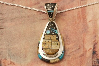 Calvin Begay Night Sky Pendant