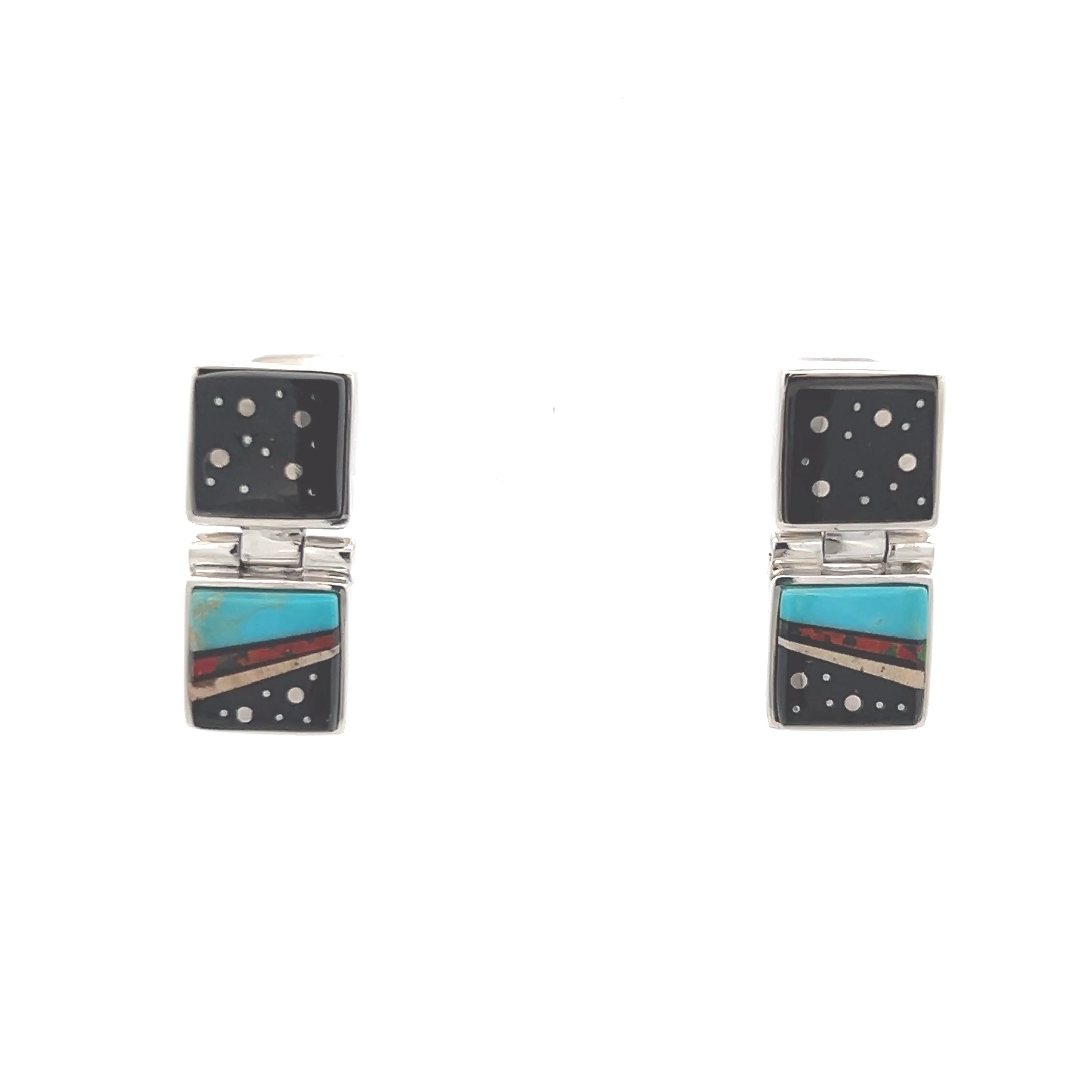 Treasures of the Southwest: Calvin Begay Night Sky Sterling Silver Earrings
